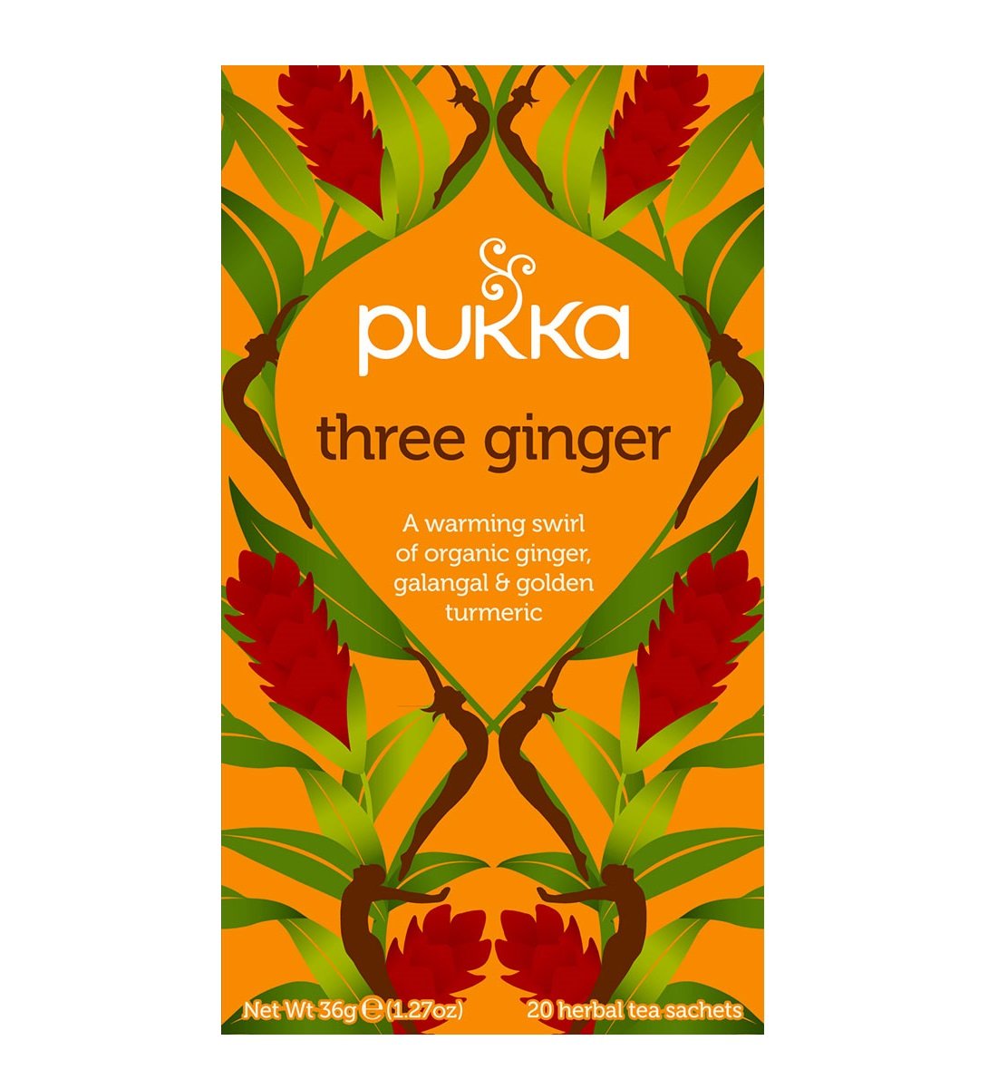 Three Ginger Tea - økologisk - Pukka - Te - breve - ØensKaffe.dk